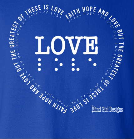 3D! LOVE Zip Tote - Royal Blue – Blind Girl Designs