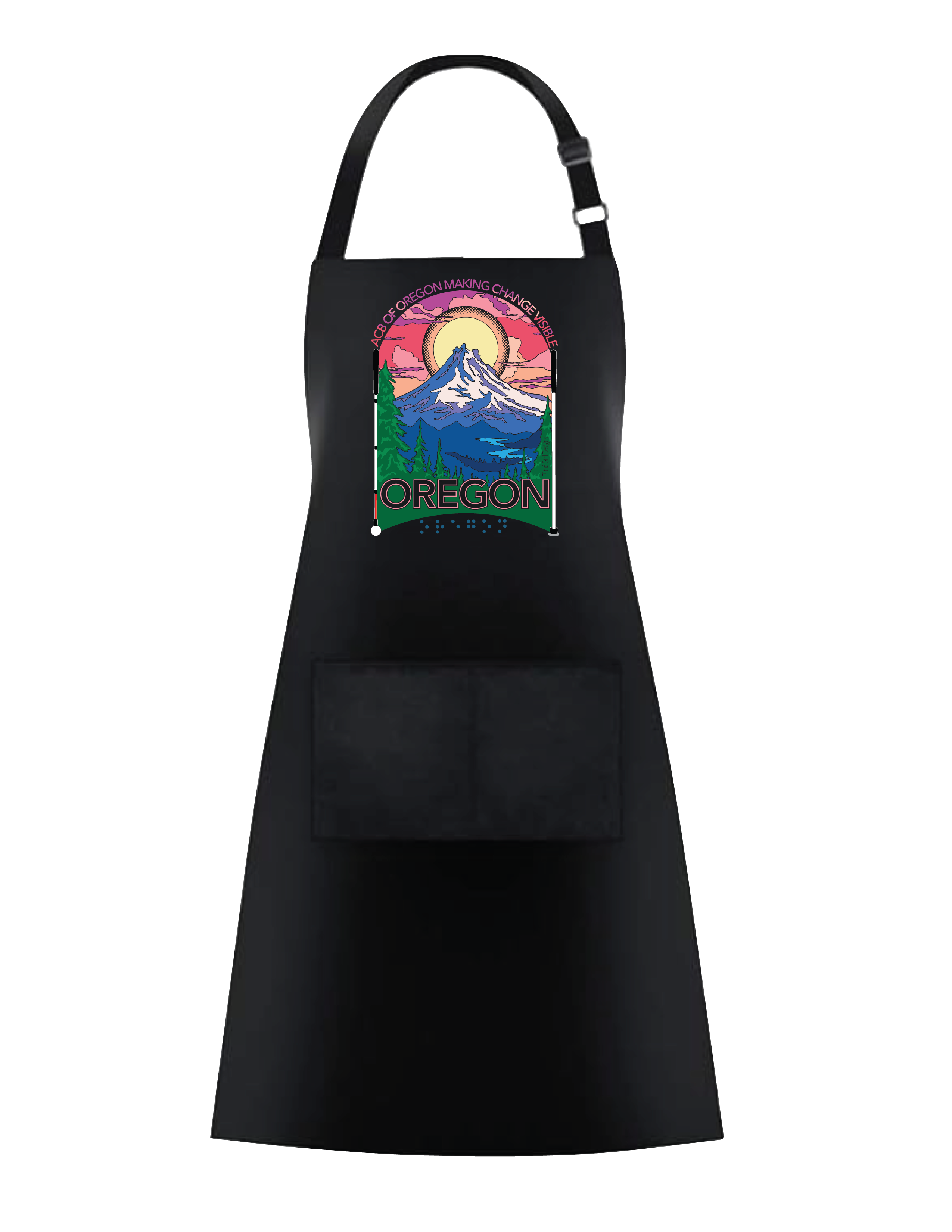 Oregon Chef Apron - Black – Blind Girl Designs