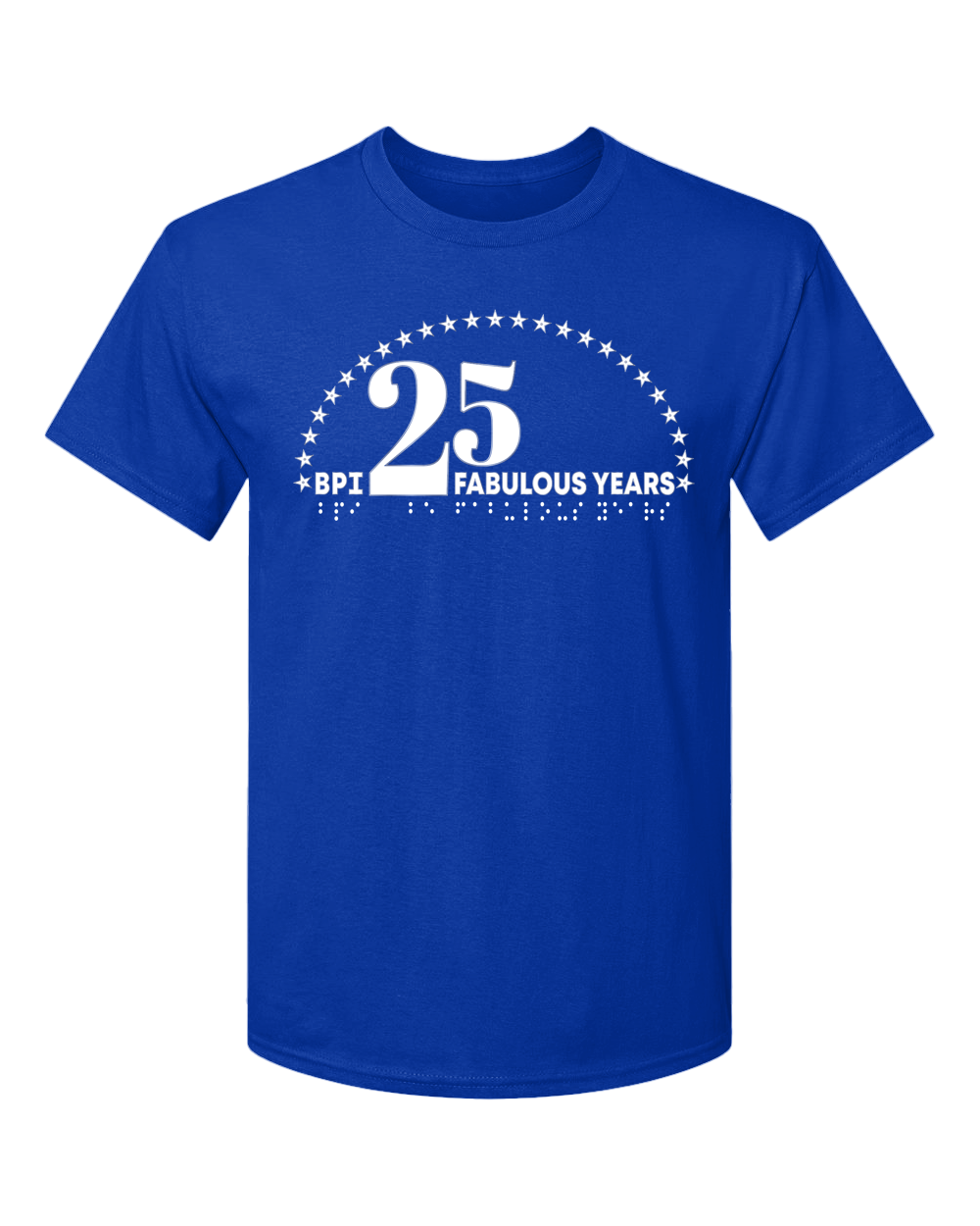 3D! BPI 25th Anniversary T-Shirt - Royal Blue – Blind Girl Designs